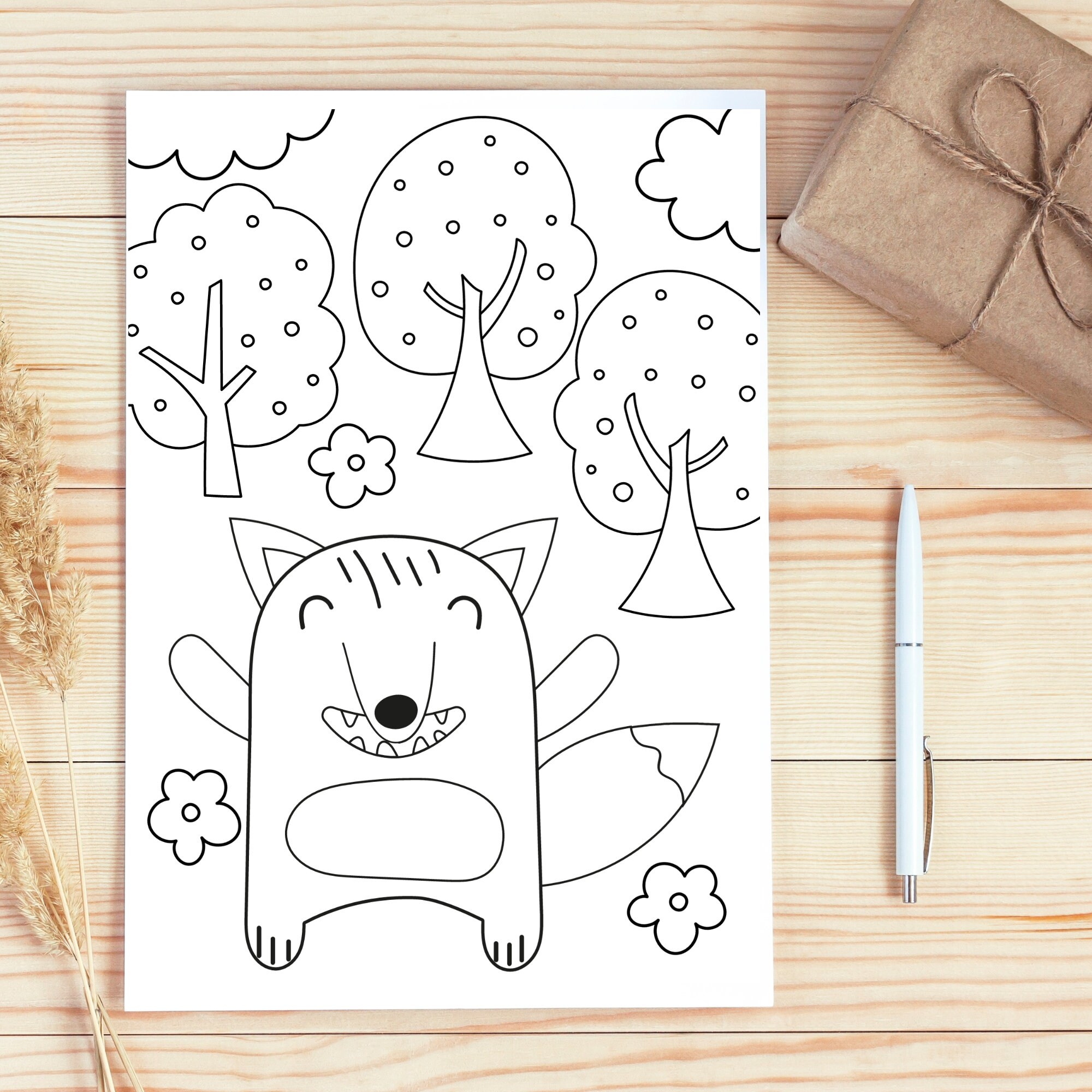 Woodland Coloring Pages for Kids, Forest Coloring Pages for Toddlers ...