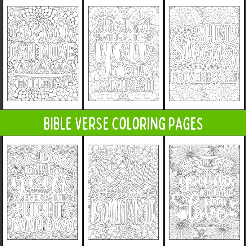 Bible Verse Coloring Pages, Bible Verse Coloring Book, Bible Verse ...