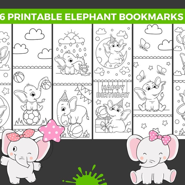Elephant Coloring Book - Etsy