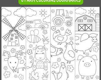 Monster Coloring Bookmarks for Kids, Animal Coloring Bookmarks, Monster ...