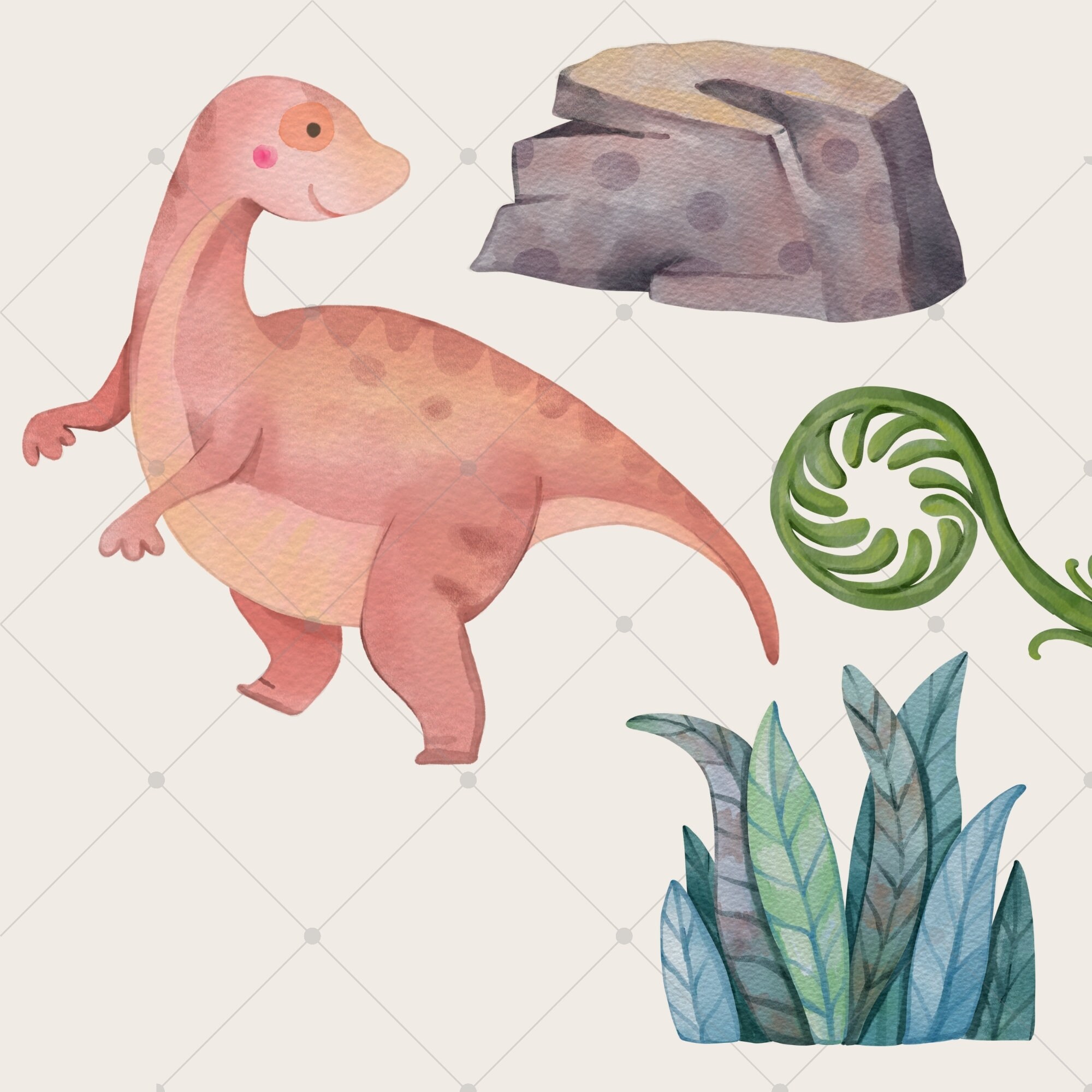 Watercolor Dinosaur Clipart, Watercolor Dinosaur Clipart PNG, Dinosaur ...