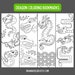 Dragon Coloring Bookmarks for Kids, Dragon Bookmarks, Printable ...