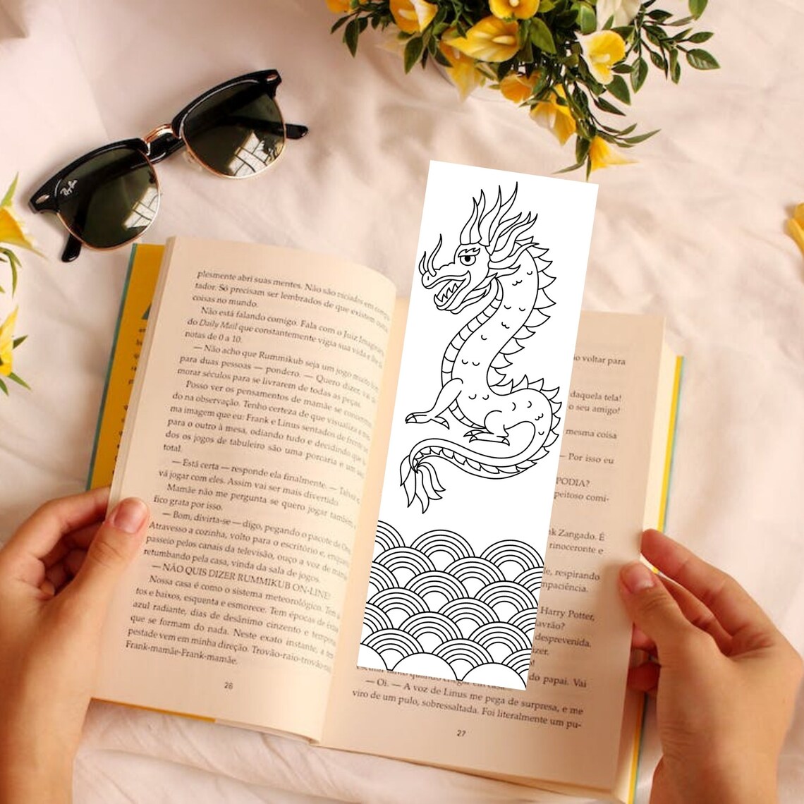 Dragon Coloring Bookmarks for Kids, Dragon Bookmarks, Printable ...