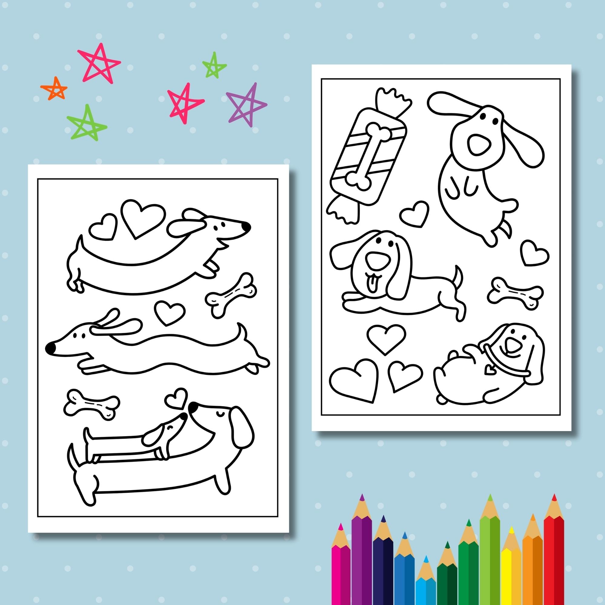 Dog Coloring Pages for Kids, Dog-themed Coloring Pages, Puppy Coloring ...