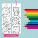 Cute Animal Coloring Bookmarks for Kids (digital Download) - Etsy
