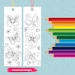 Butterfly Coloring Bookmarks: Set of 6 Printable Floral Designs (PDF ...