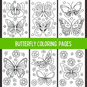 Butterfly Coloring Pages for Kids, Butterfly Activity Pages, Insect ...