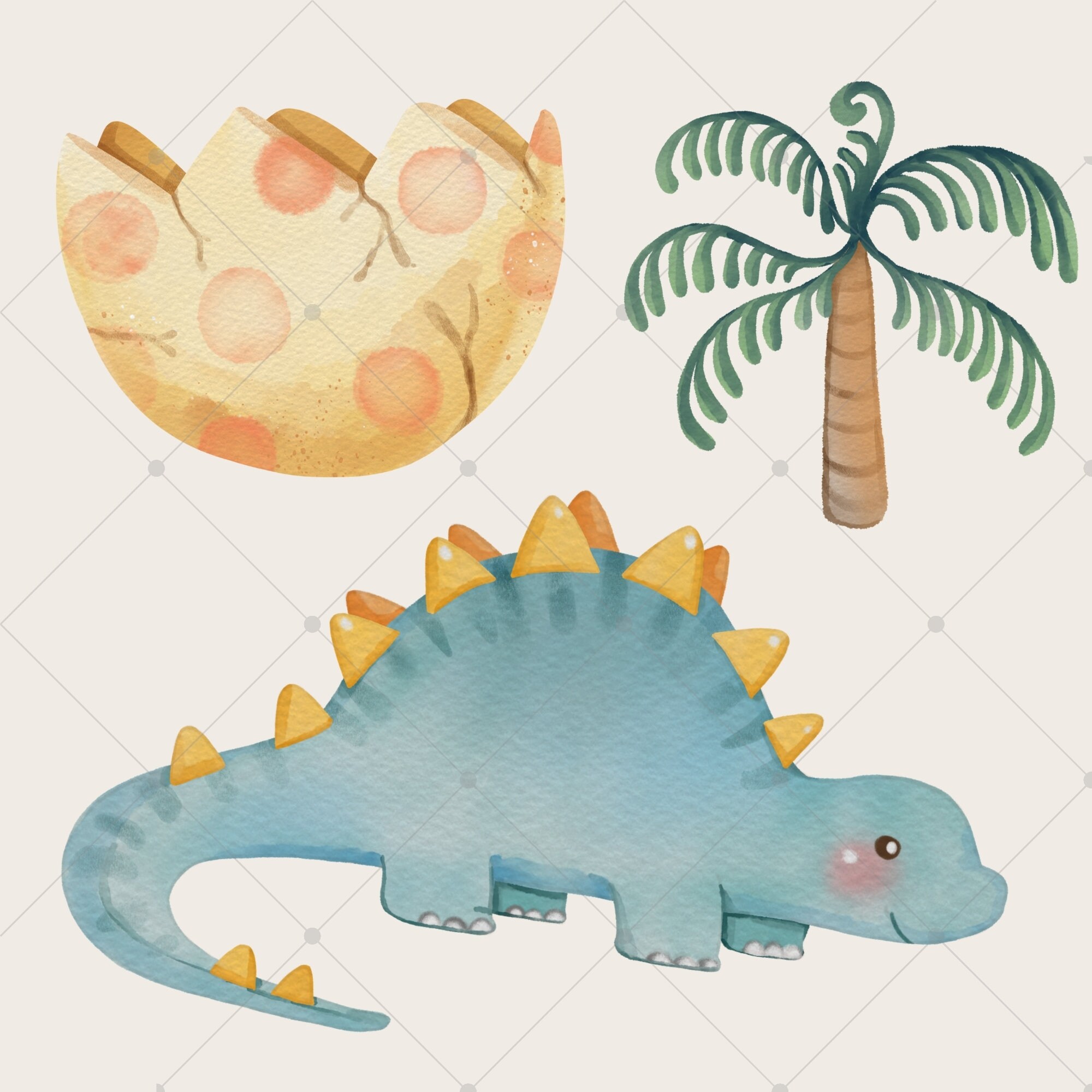 Watercolor Dinosaur Clipart, Watercolor Dinosaur Clipart PNG, Dinosaur ...