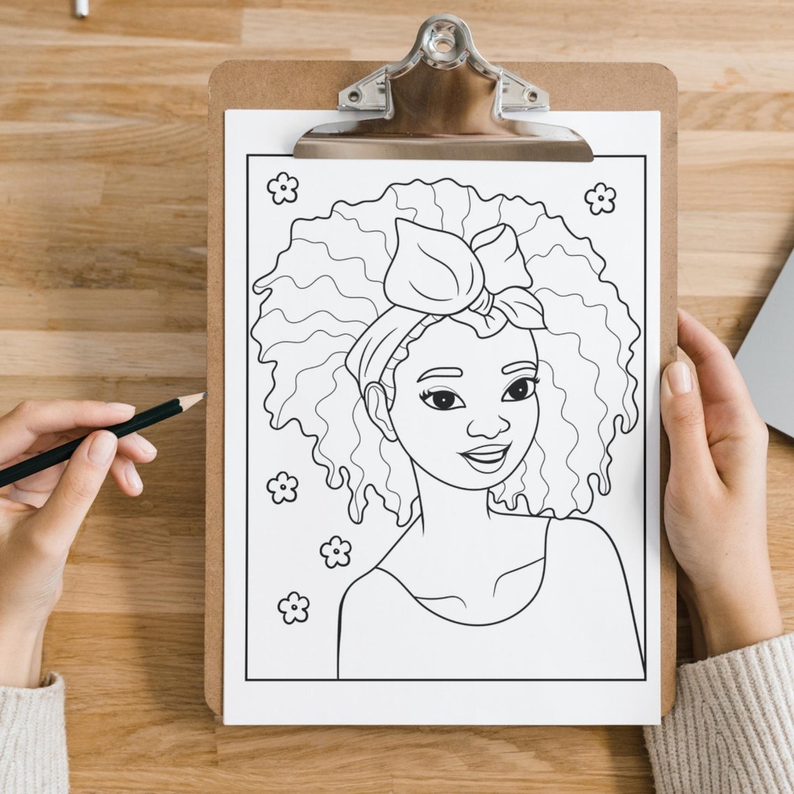 Black Girl Coloring Book for Kids, Melanin Coloring Pages, African ...