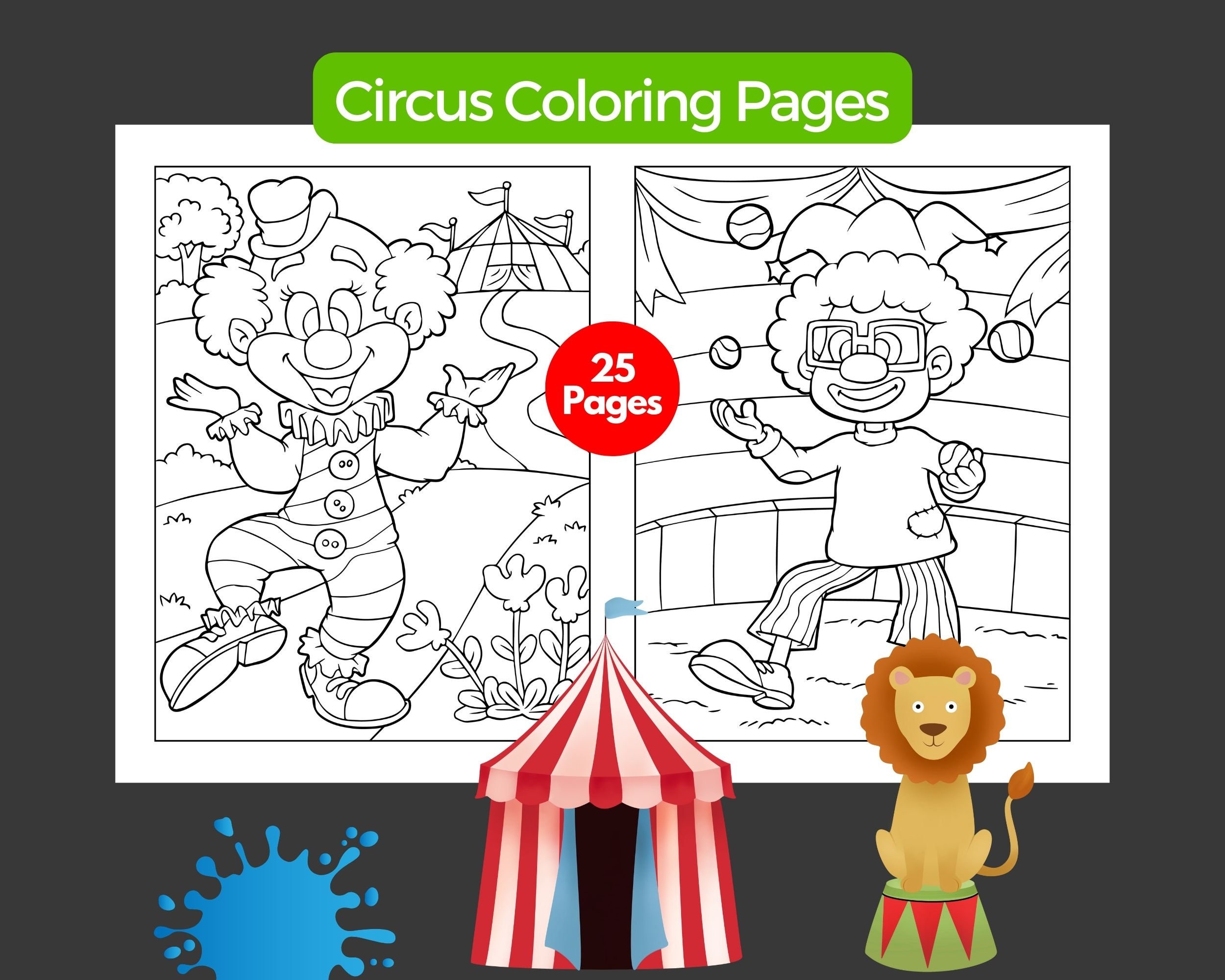 Preschool Circus Coloring Pages