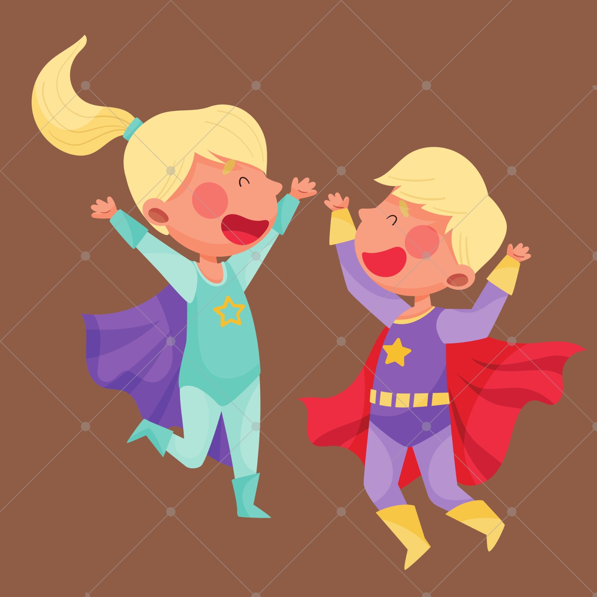 Baby Superhero Clipart for Kids, Superhero Kids Clipart, Cartoon ...