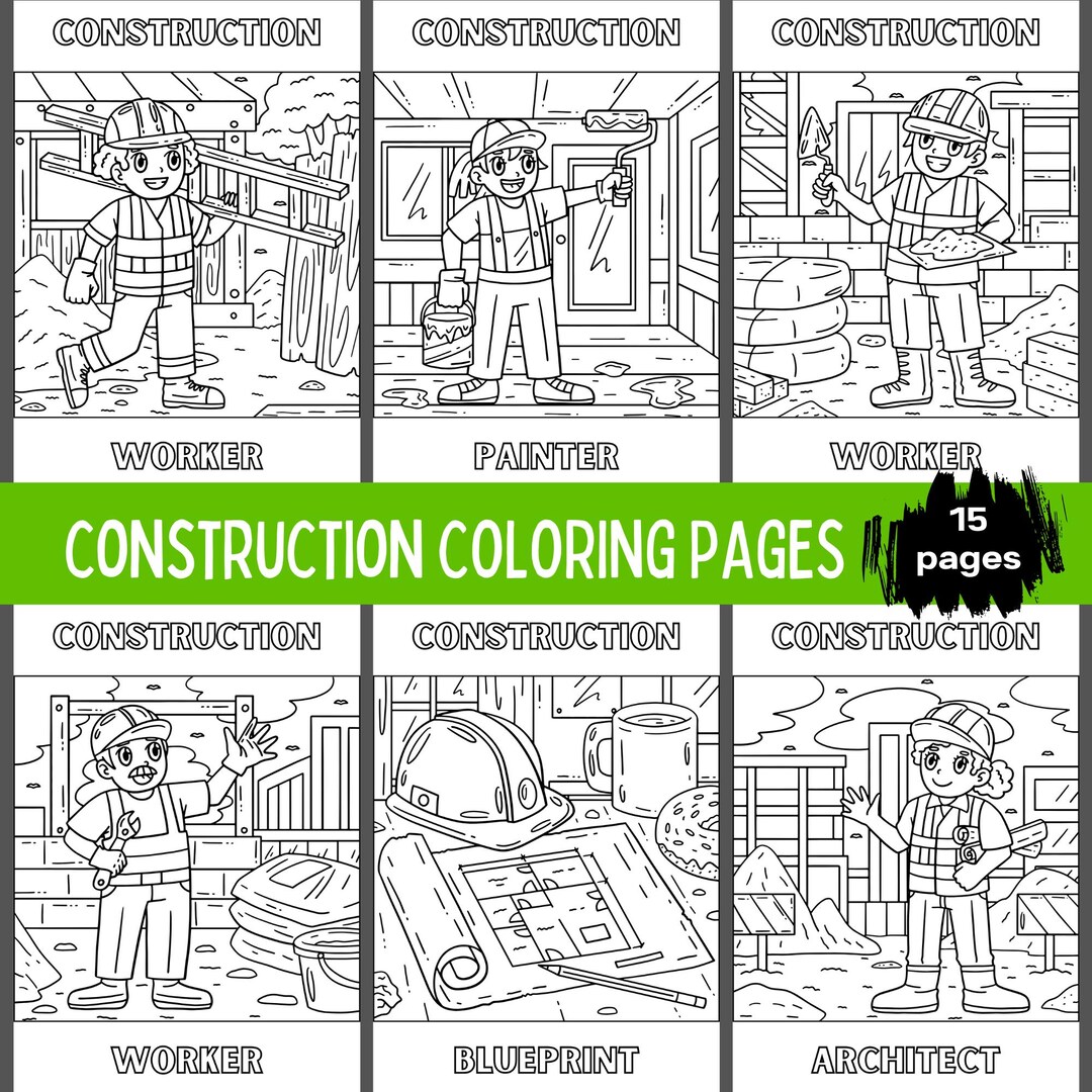 Construction Coloring Pages for Kids, Construction Coloring Book ...