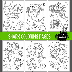 Shark Coloring Pages for Kids, Shark Games, Activity Pages for Kids ...