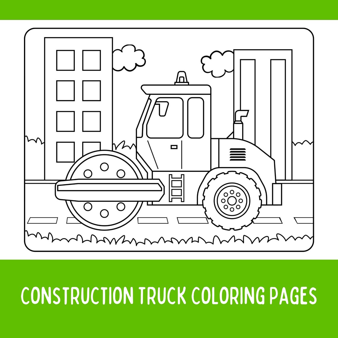 Construction Truck Coloring Pages for Kids, Construction Vehicle ...