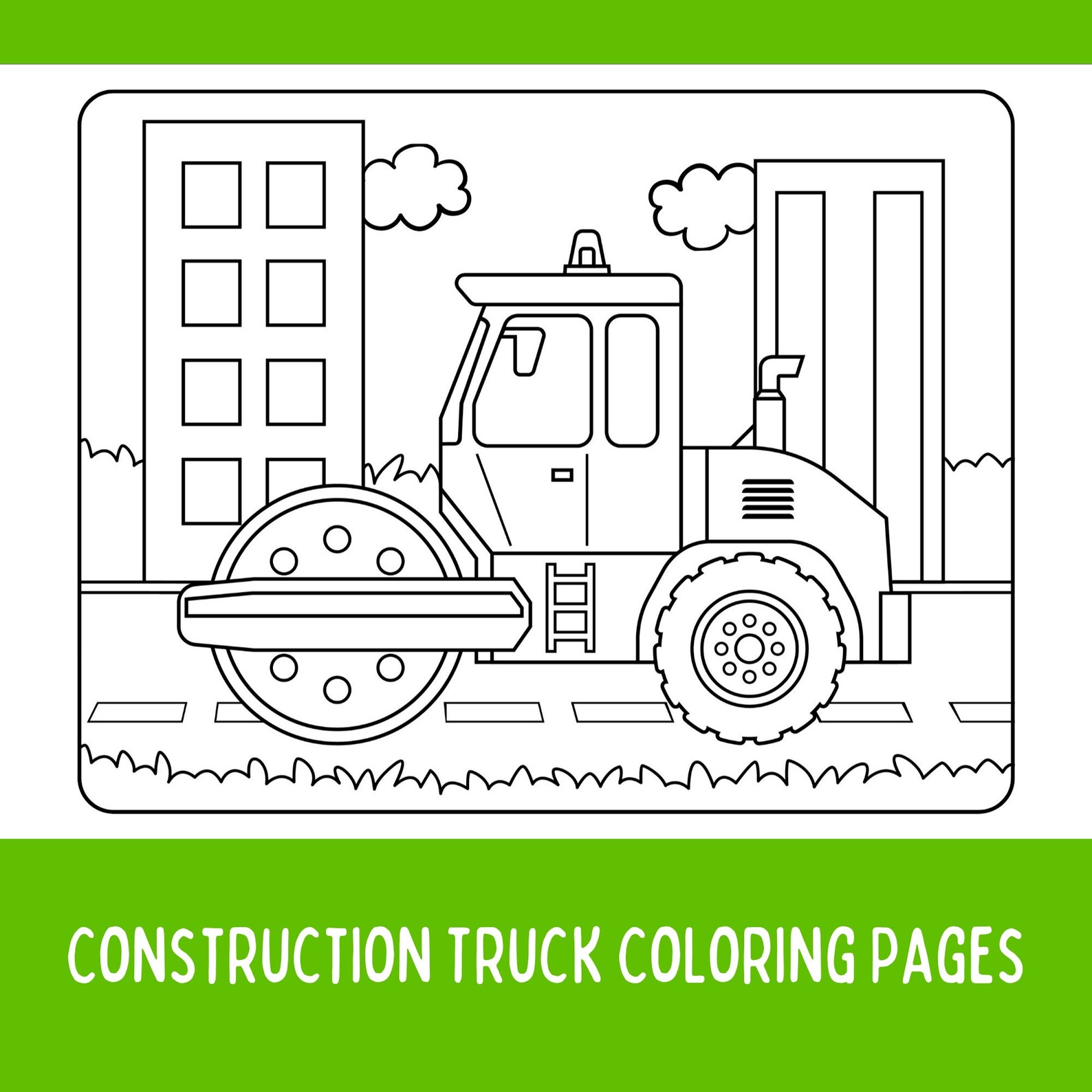 Construction Truck Coloring Pages for Kids, Construction Vehicle ...