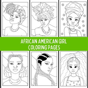 Black Girl Coloring Book for Kids, Melanin Coloring Pages, African ...