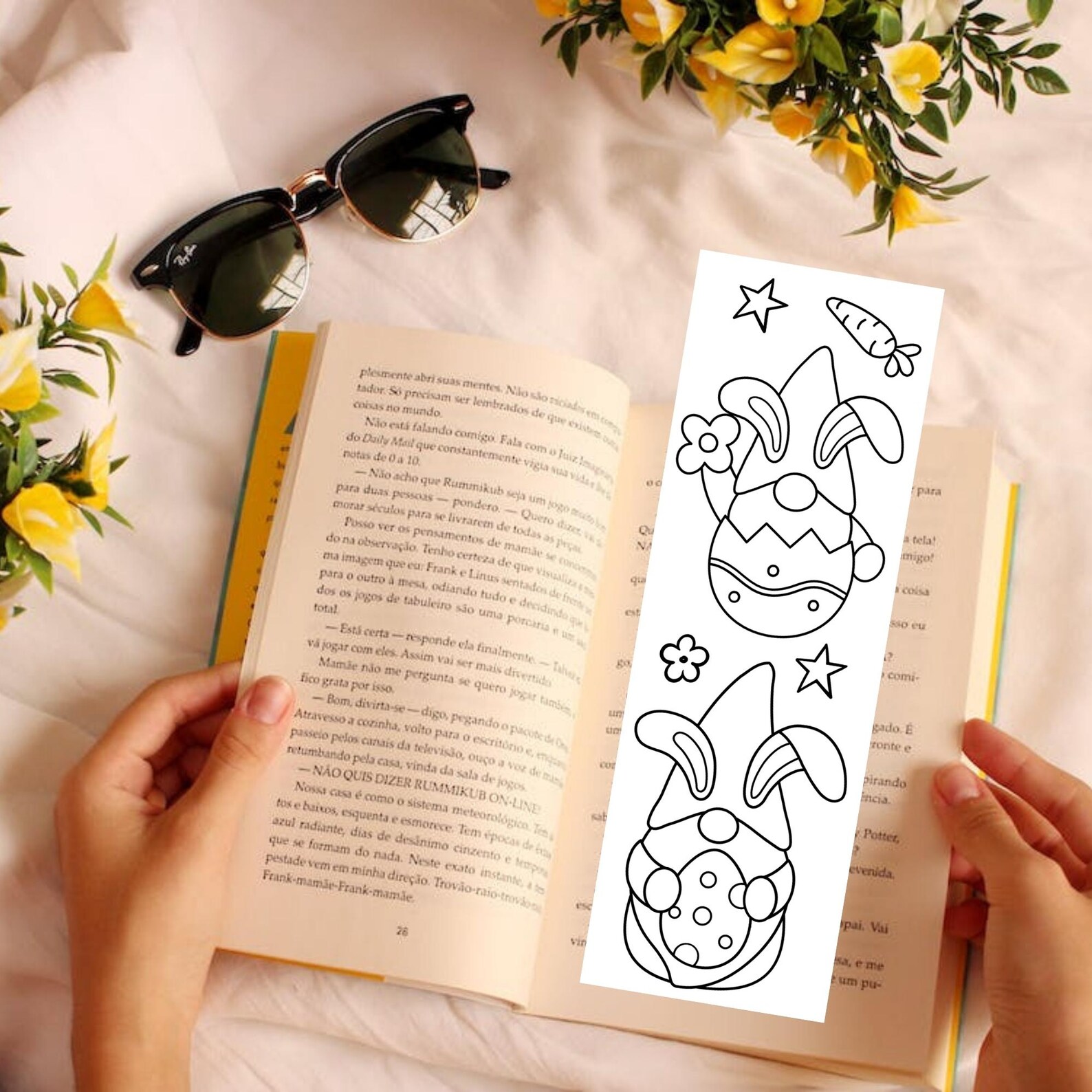 Easter Coloring Bookmarks for Kids, Easter Gnome Coloring Pages, Easter ...