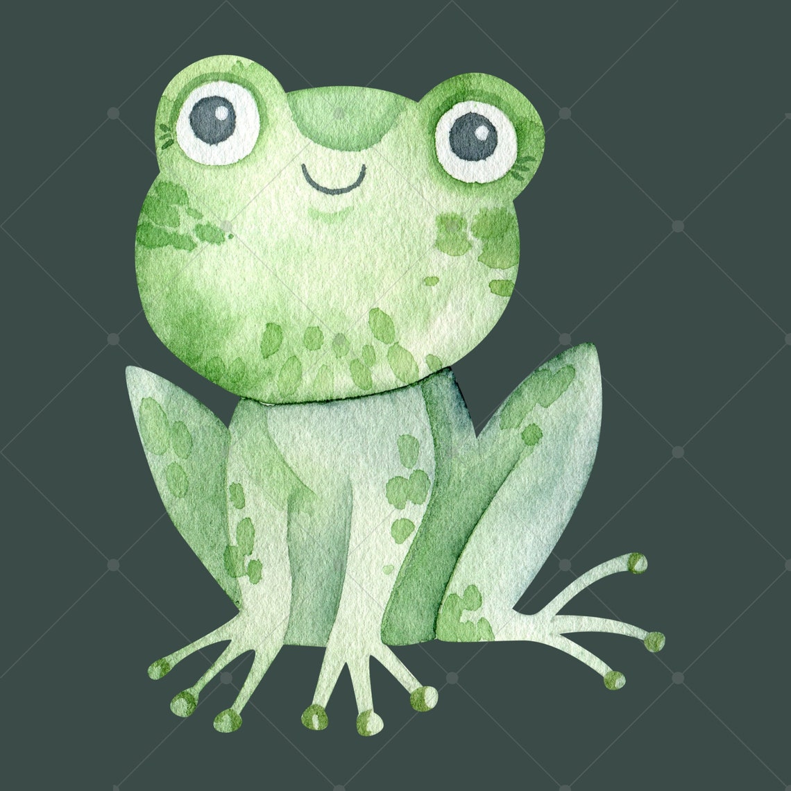 Watercolor Frog Clipart, Cute Frog Clipart, Funny Frog PNG, Cute Animal ...