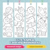 Safari Coloring Bookmarks for Kids, Animal Coloring Bookmarks, Safari ...