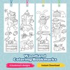 Monster Coloring Bookmarks for Kids, Animal Coloring Bookmarks, Monster ...