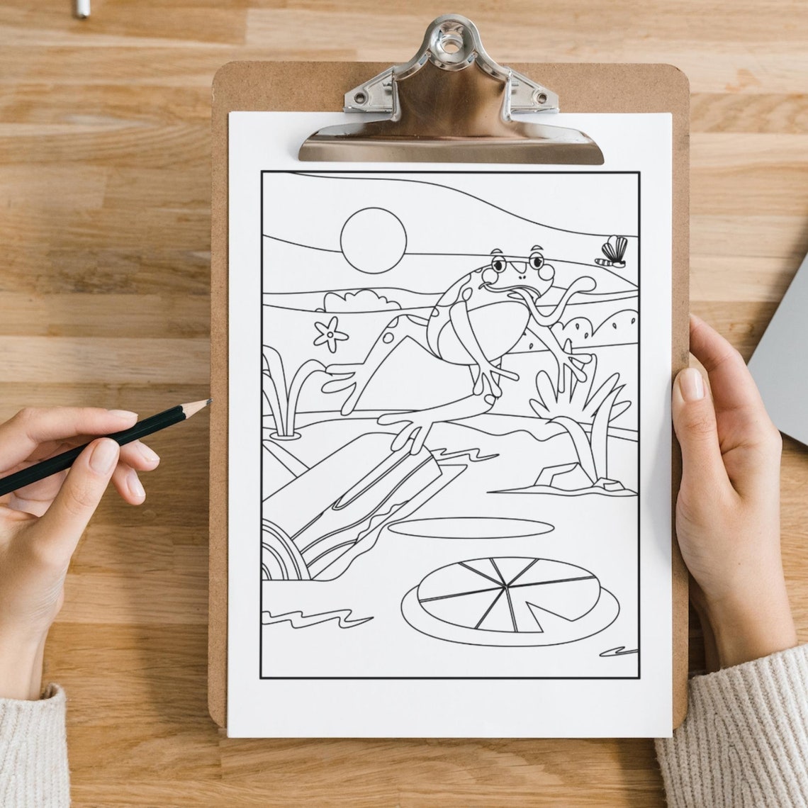 Cute Frog Coloring Pages for Kids, Frog Themed Birthday Party, Cute ...