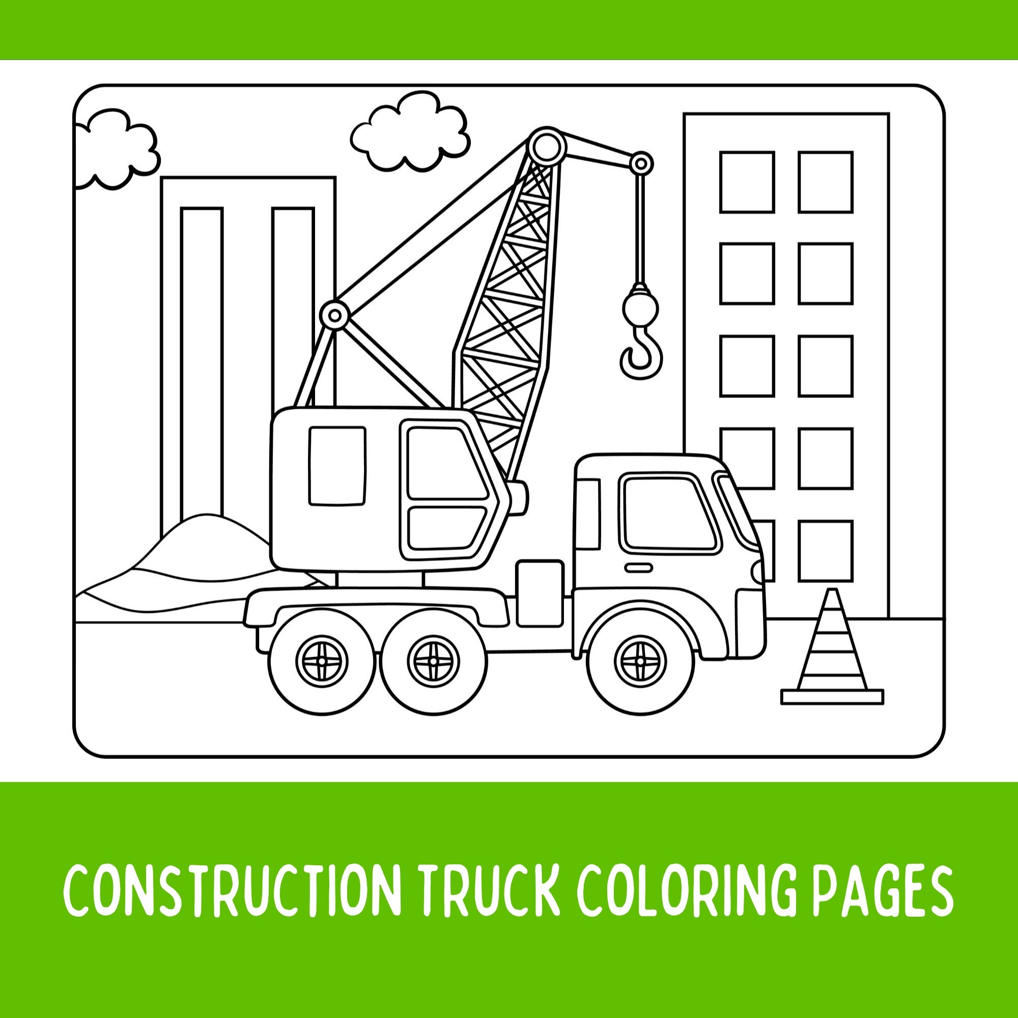 Construction Truck Coloring Pages for Kids, Construction Vehicle ...