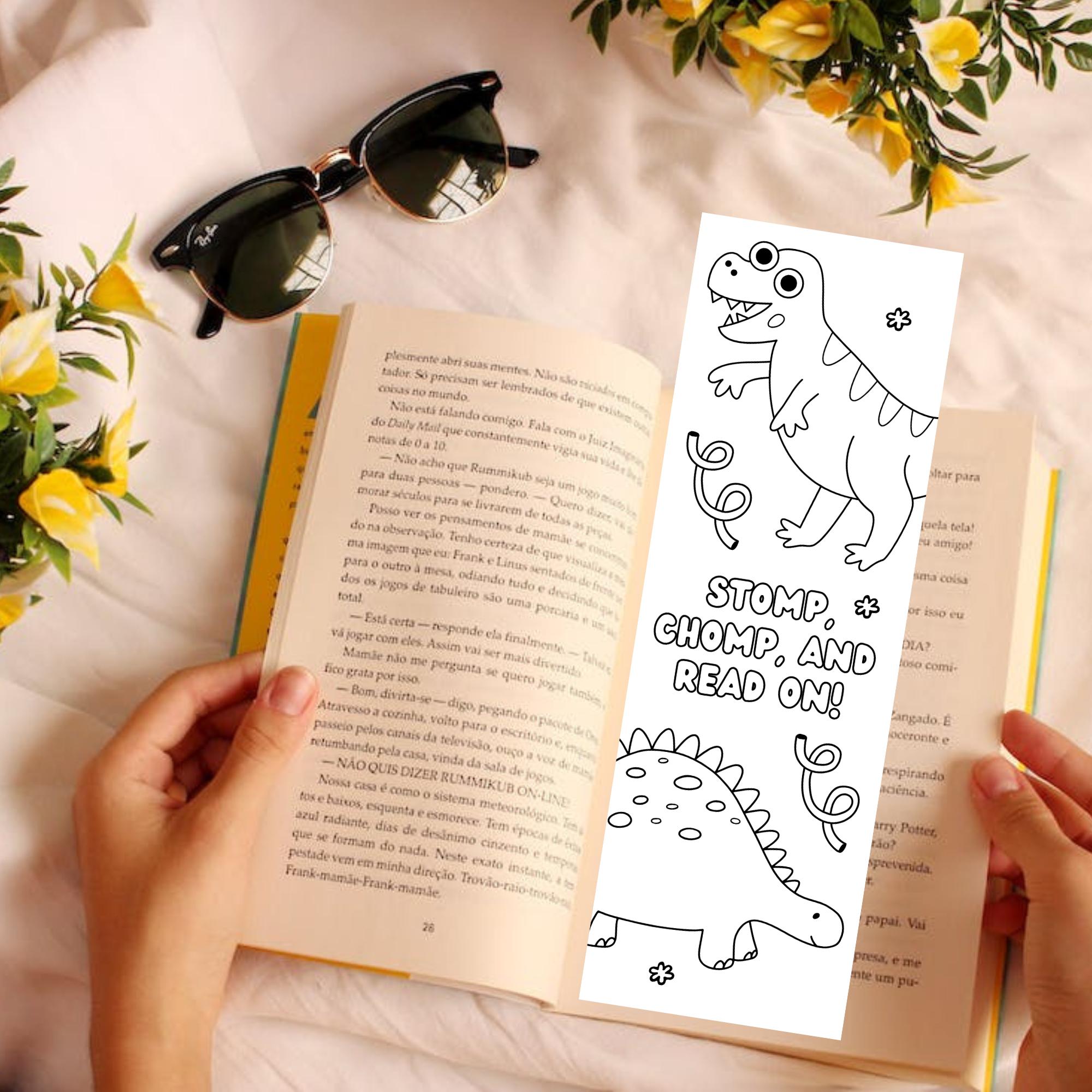 Dinosaur Coloring Bookmarks for Kids: Set of 6 (digital Download) - Etsy