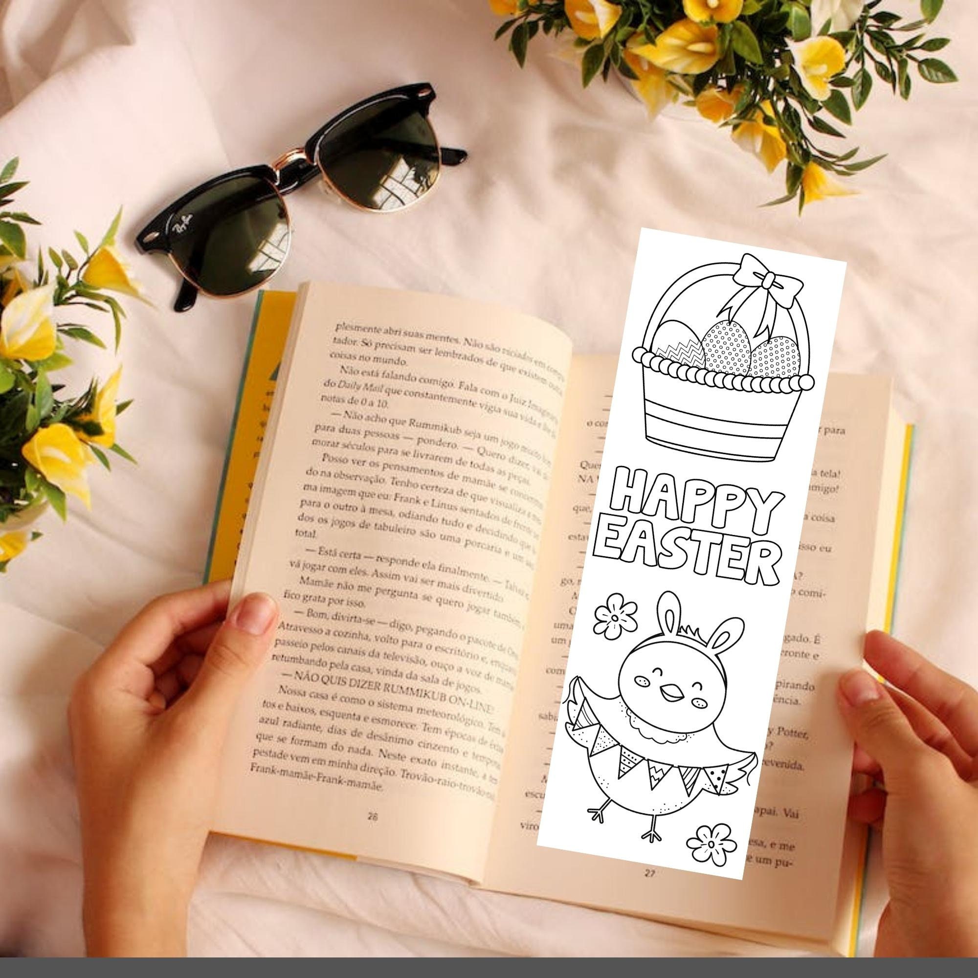Easter Coloring Bookmarks for Kids, Animal Coloring Bookmarks, Easter ...