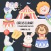 Circus Clipart Watercolor Clipart Nursery Decor Circus Animal Clipart ...