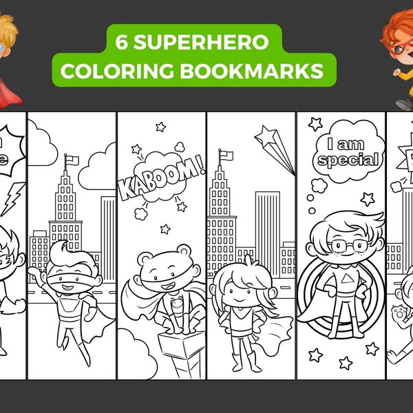 Superhero Coloring Books - Etsy