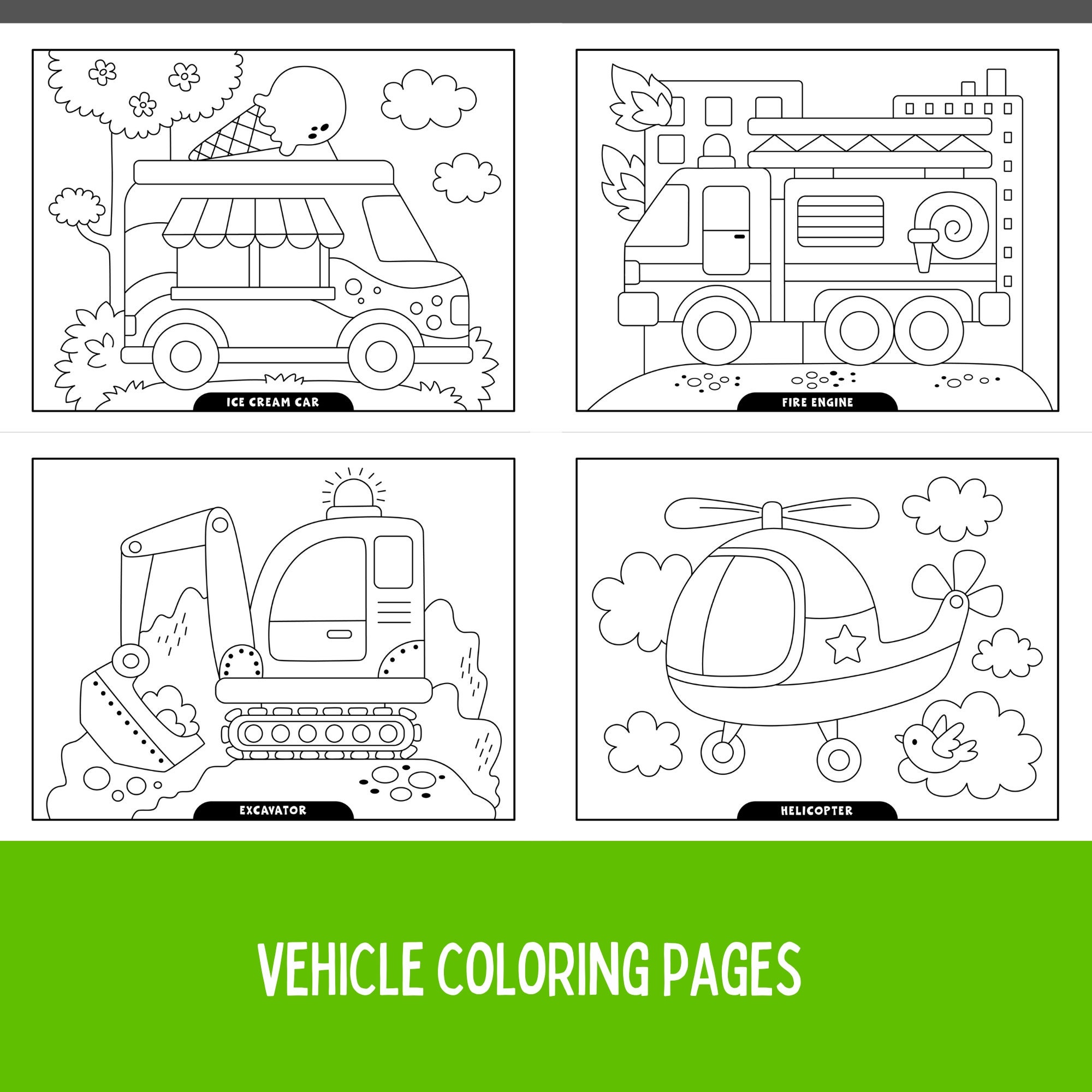 Car Coloring Pages for Kids, Printable Car Activities, Vehicles ...