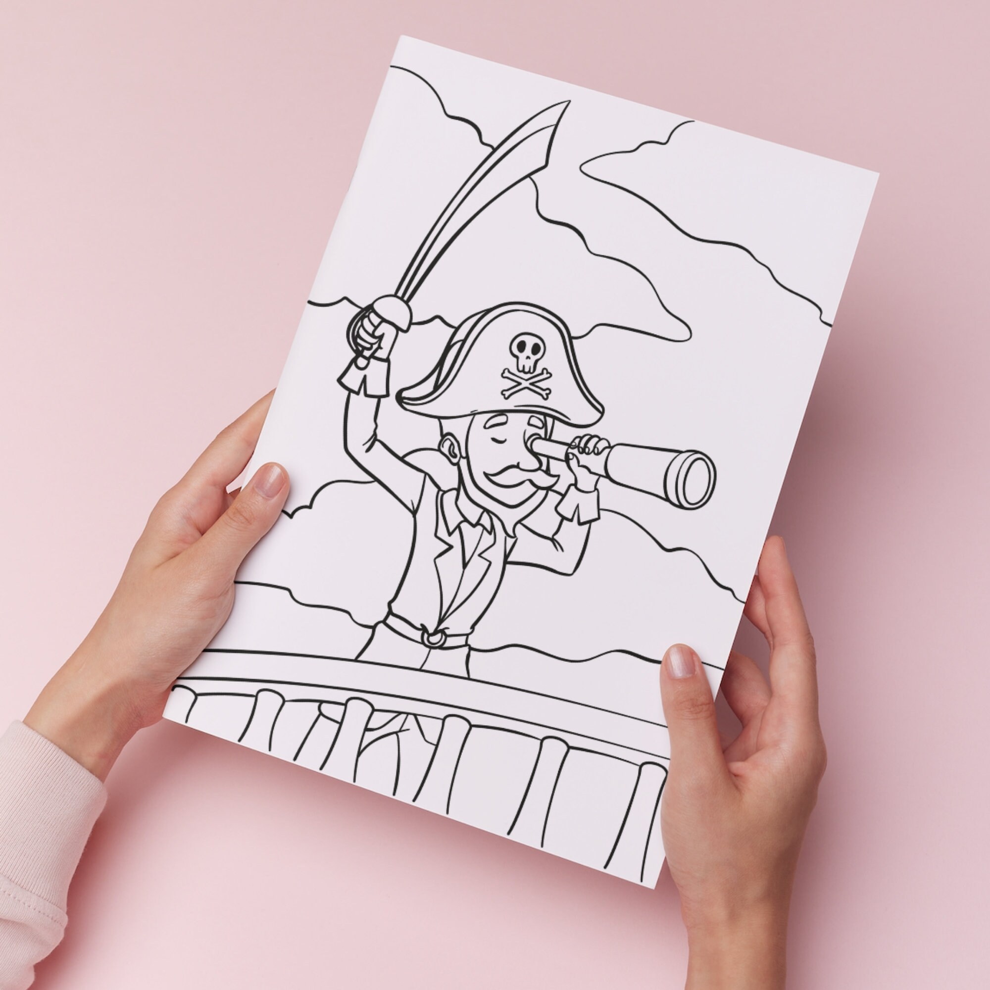 Pirate Coloring Pages for Kids, Pirate Activity Pages, Pirate Birthday ...