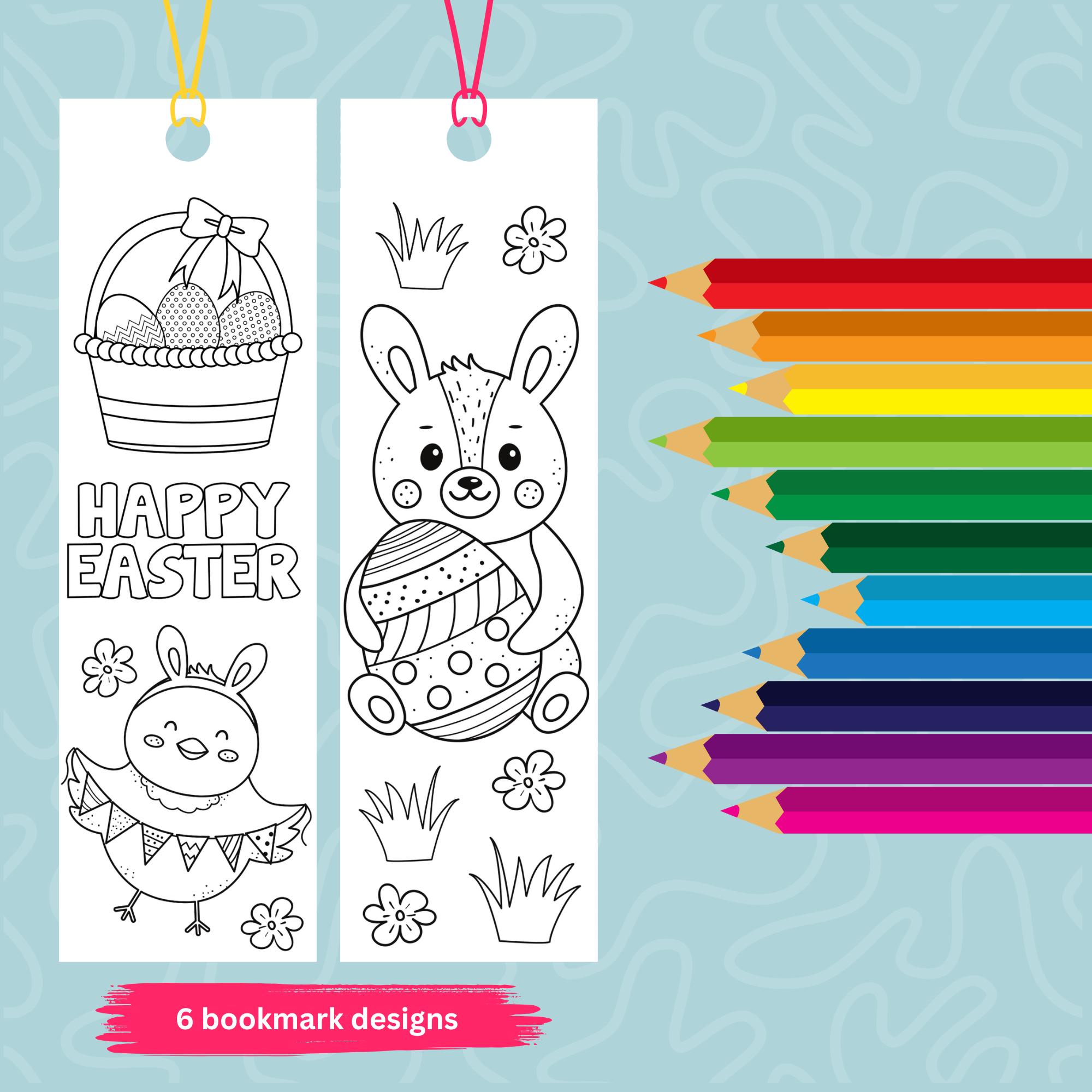 Easter Bookmark Set for Kids (PDF Printable) - Etsy