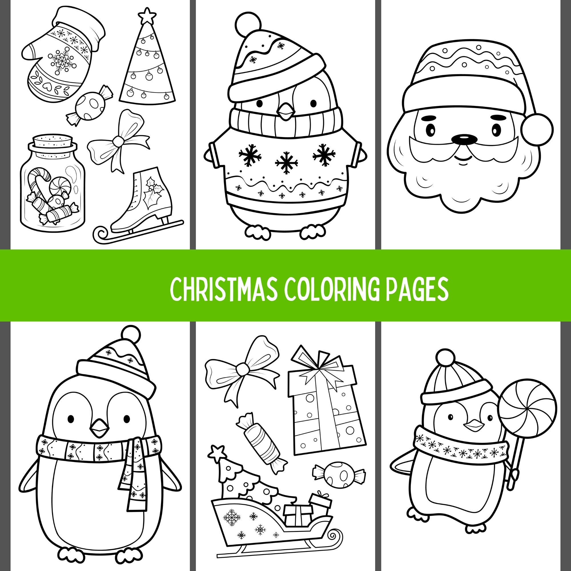 Winter Coloring Pages for Kids, Santa Claus Coloring Page, Kids ...