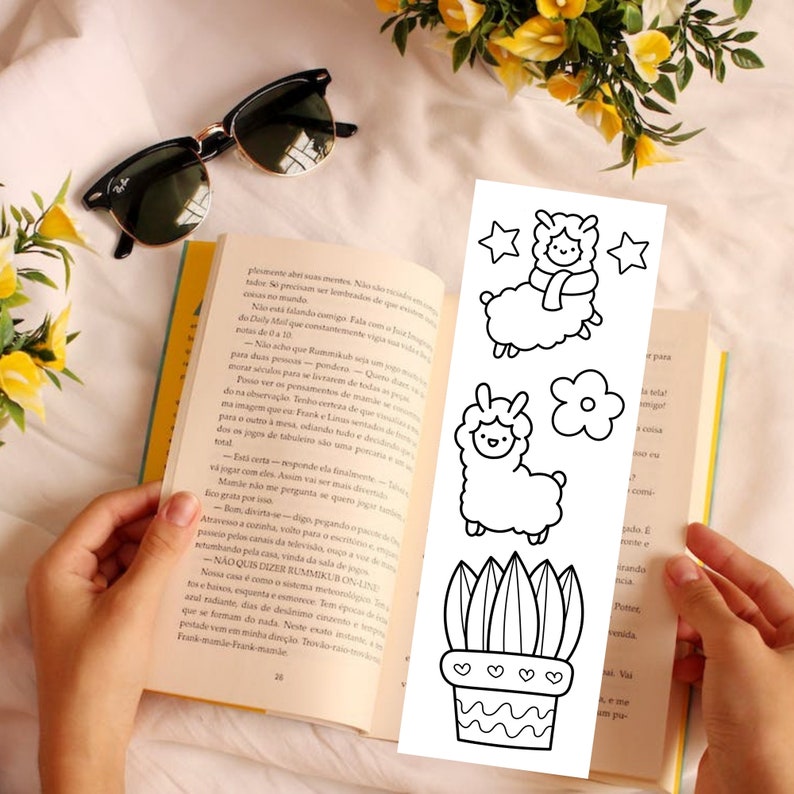 Cactus Coloring Bookmarks for Kids, Catus Bookmarks, Printable Bookmark ...