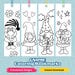 Gnome Coloring Bookmarks for Kids: Set of 6 Printable Bookmarks (PDF ...
