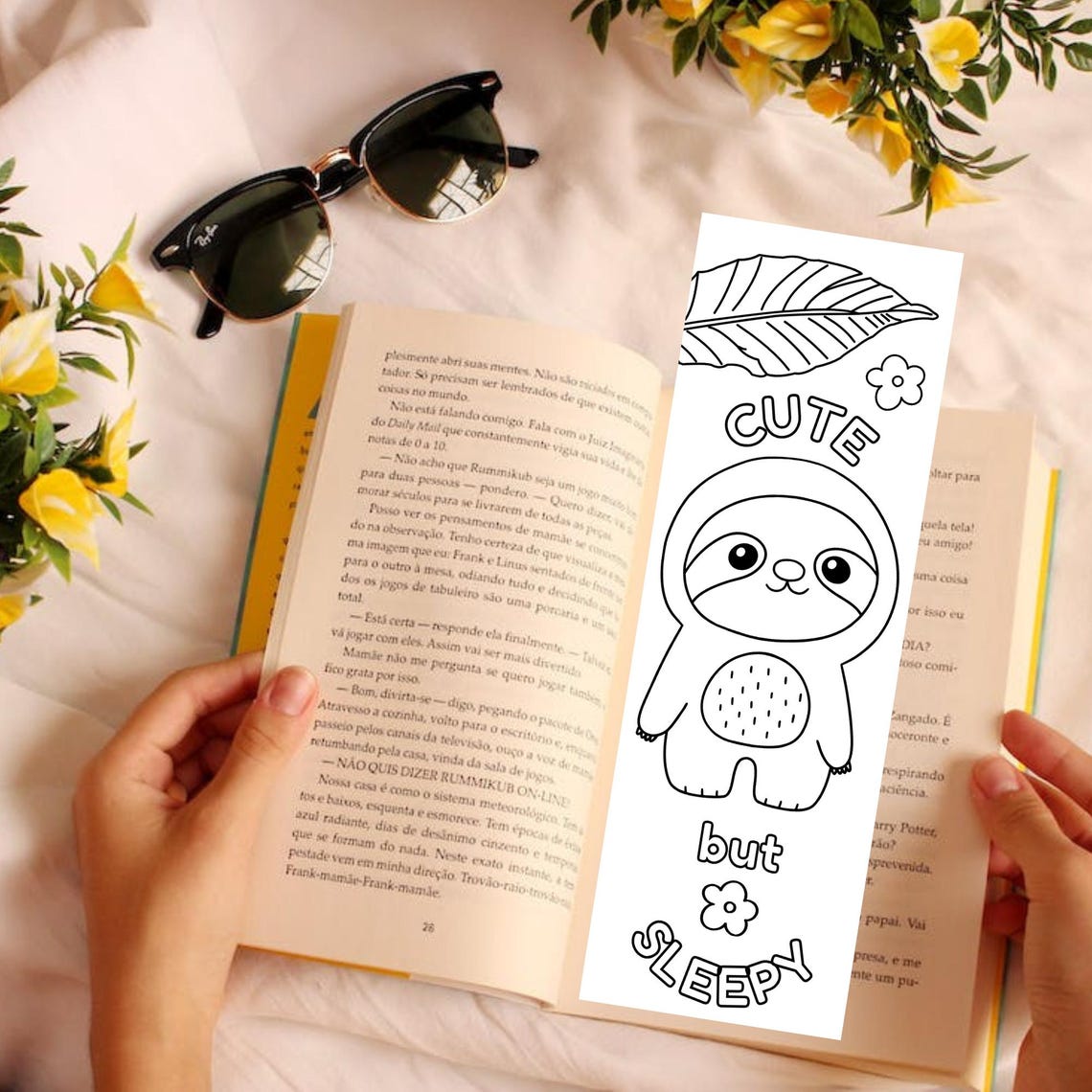 Sloth Bookmarks, Sloth Coloring Bookmarks for Kids, Cute Animal ...