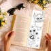 Monster Coloring Bookmarks for Kids: Printable Animal Designs (digital ...