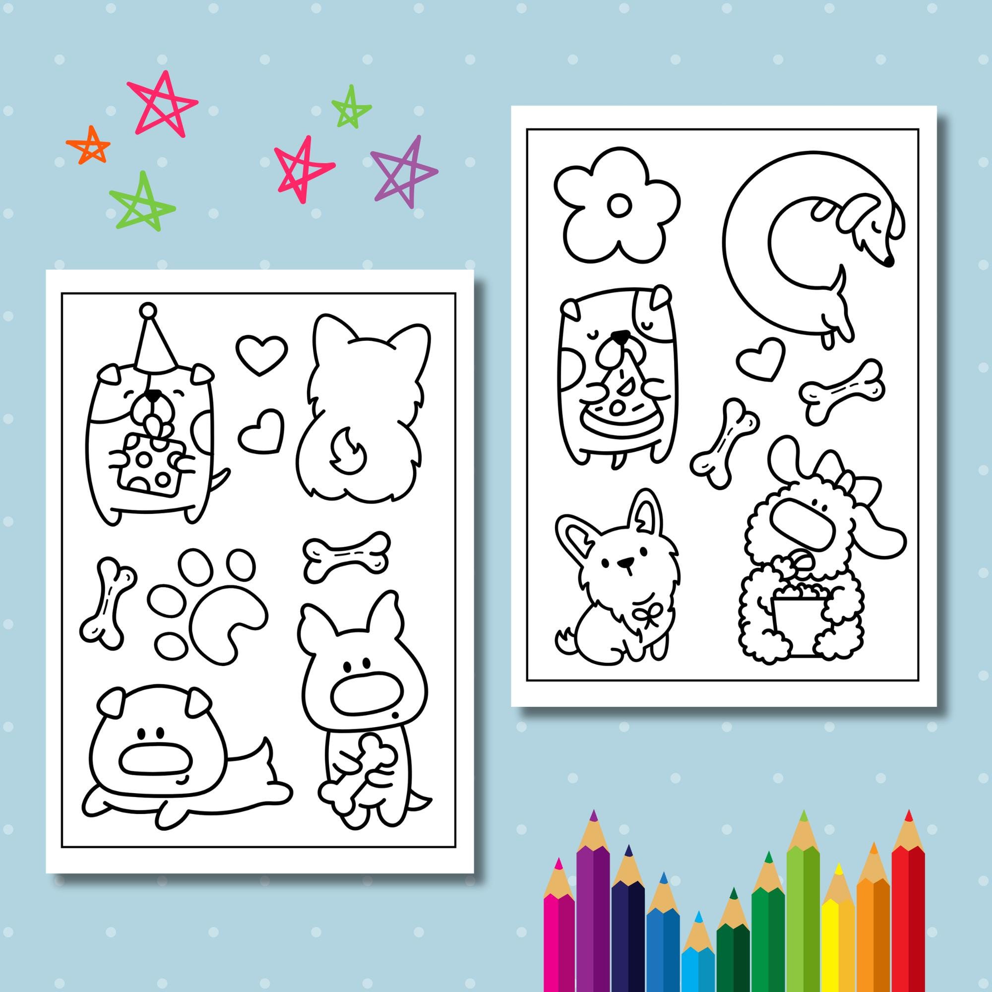 Dog Coloring Pages for Kids, Dog-themed Coloring Pages, Puppy Coloring ...