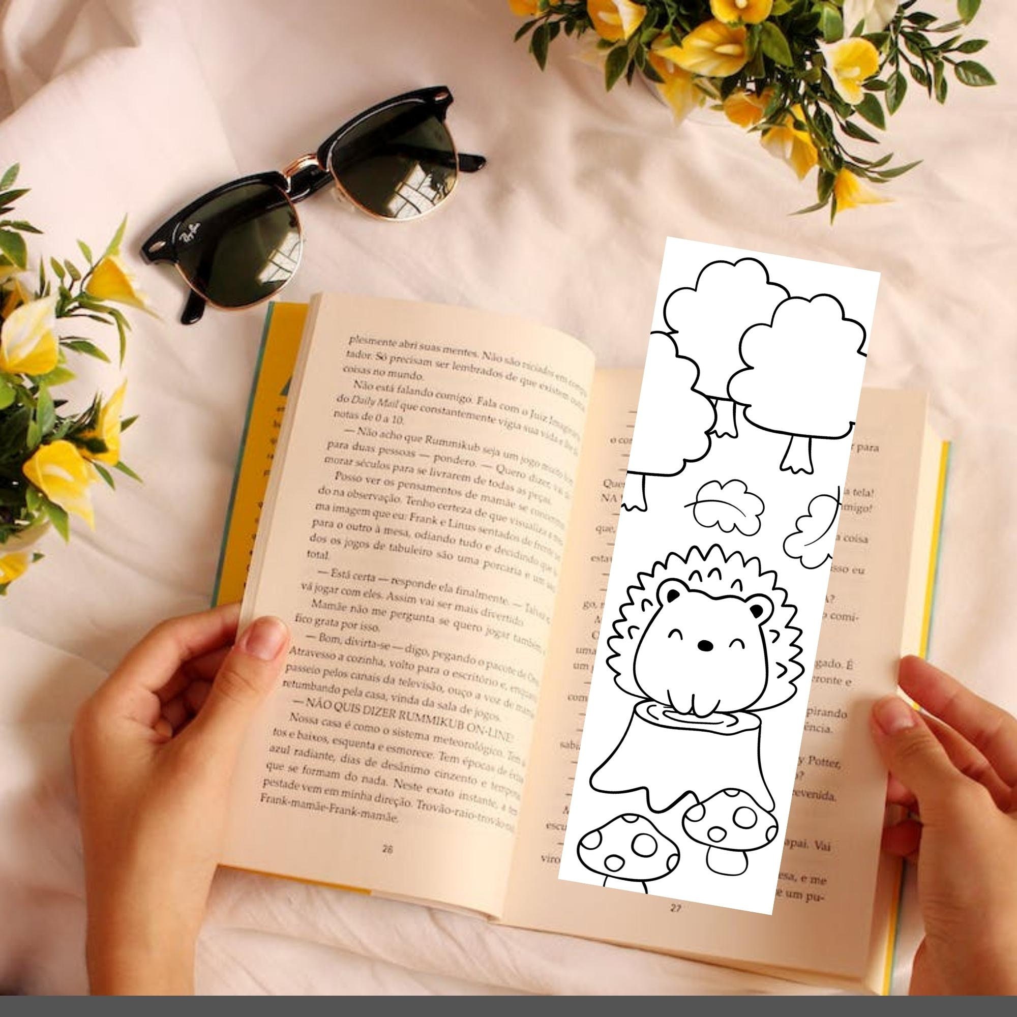 Forest Bookmarks, Woodland Coloring Bookmarks for Kids, Cute Animal ...