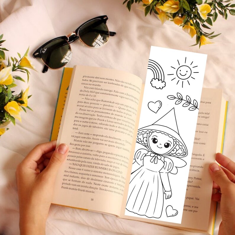 Fairy Coloring Bookmarks for Kids, Princess Coloring Bookmarks, Fairy ...