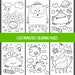 Cute Monster Coloring Pages for Kids, Monster Birthday Party, Cute ...