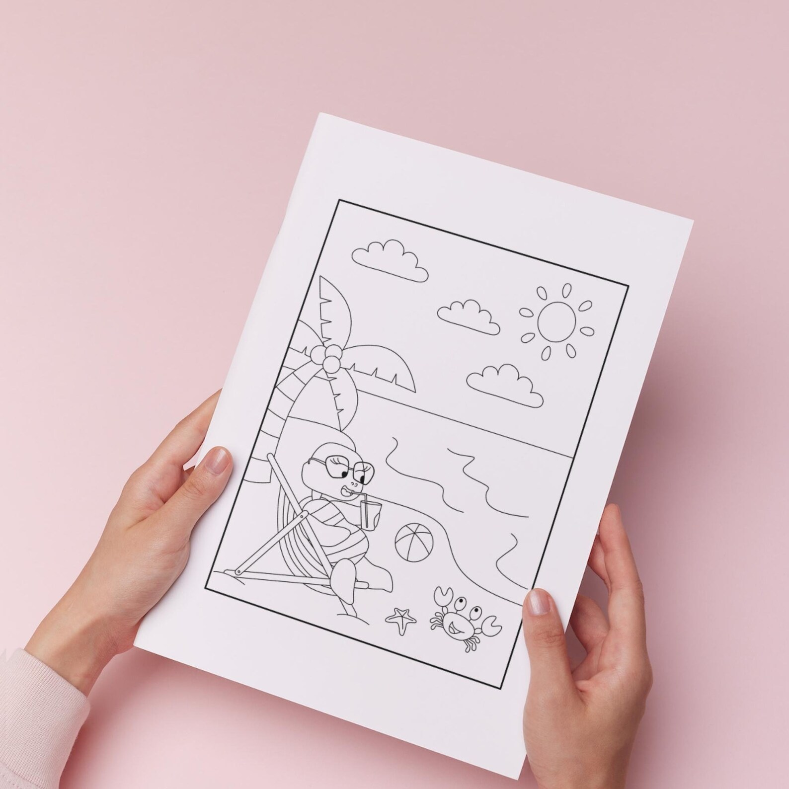 Sea Turtle Coloring Page for Kids, Turtle Birthday Party, Sea Animal ...