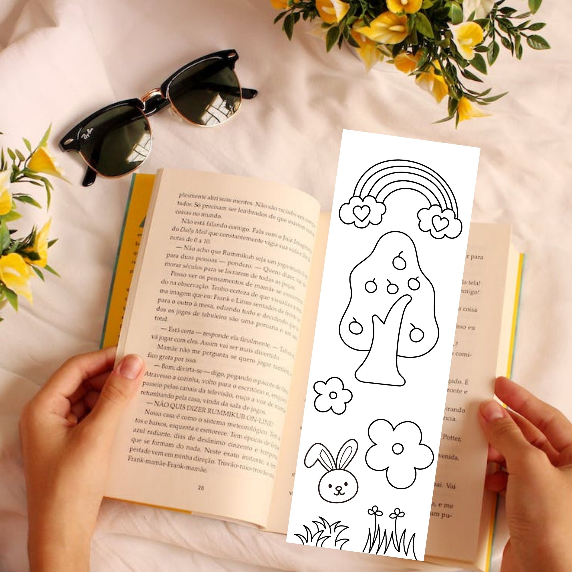 Spring Coloring Bookmarks for Kids: Flower Designs (PDF) - Etsy