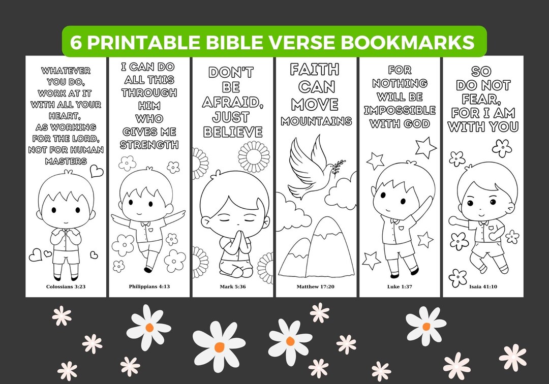 Bible Verse Coloring Bookmarks Bible Coloring Bookmarks - Etsy