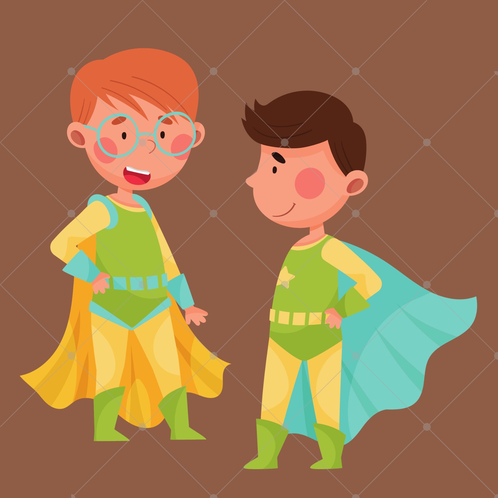 Baby Superhero Clipart for Kids, Superhero Kids Clipart, Cartoon ...