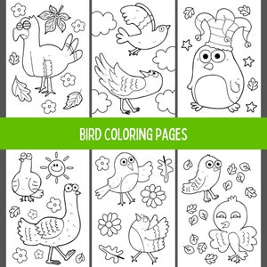 Cute Bird Coloring Pages for Kids, Bird Themed Party, Owl Coloring ...