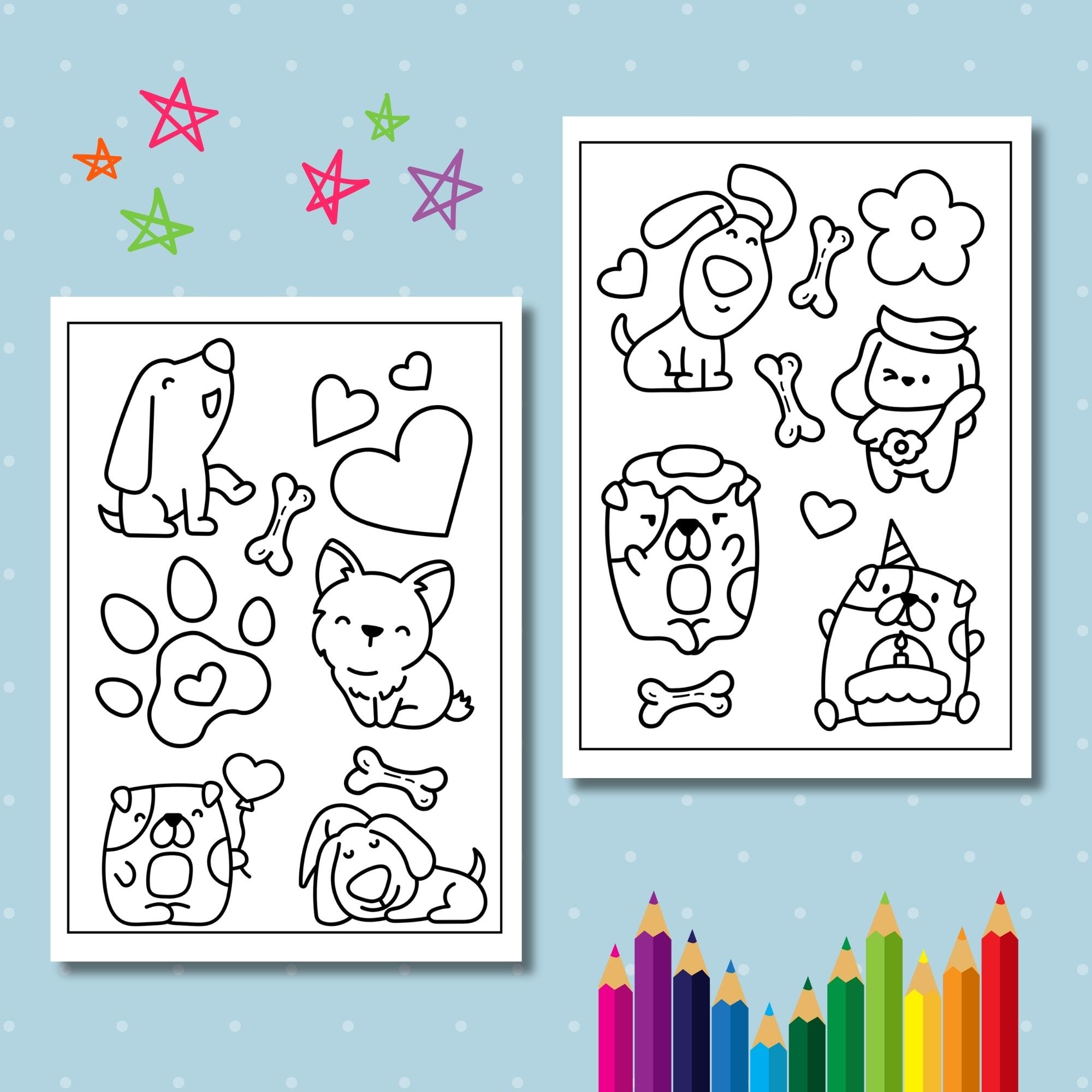 Dog Coloring Pages for Kids, Dog-themed Coloring Pages, Puppy Coloring ...