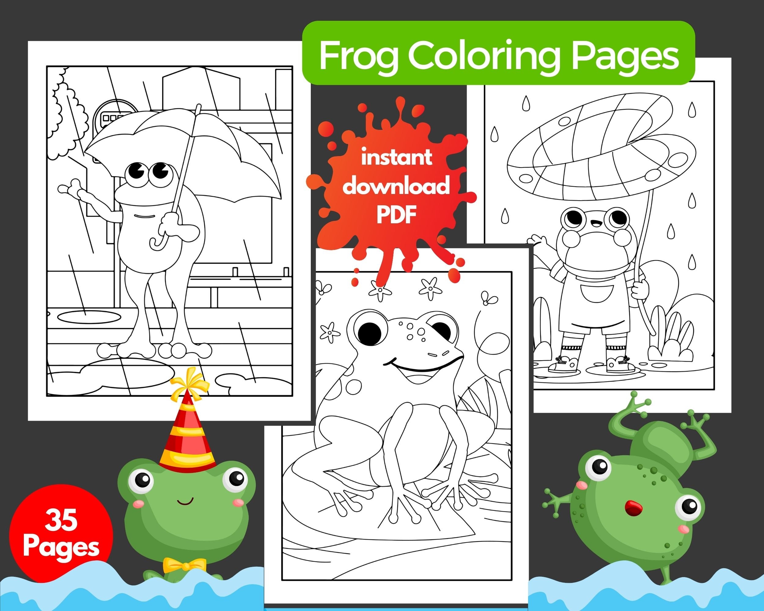 Frog Coloring Pages For Kids To Print