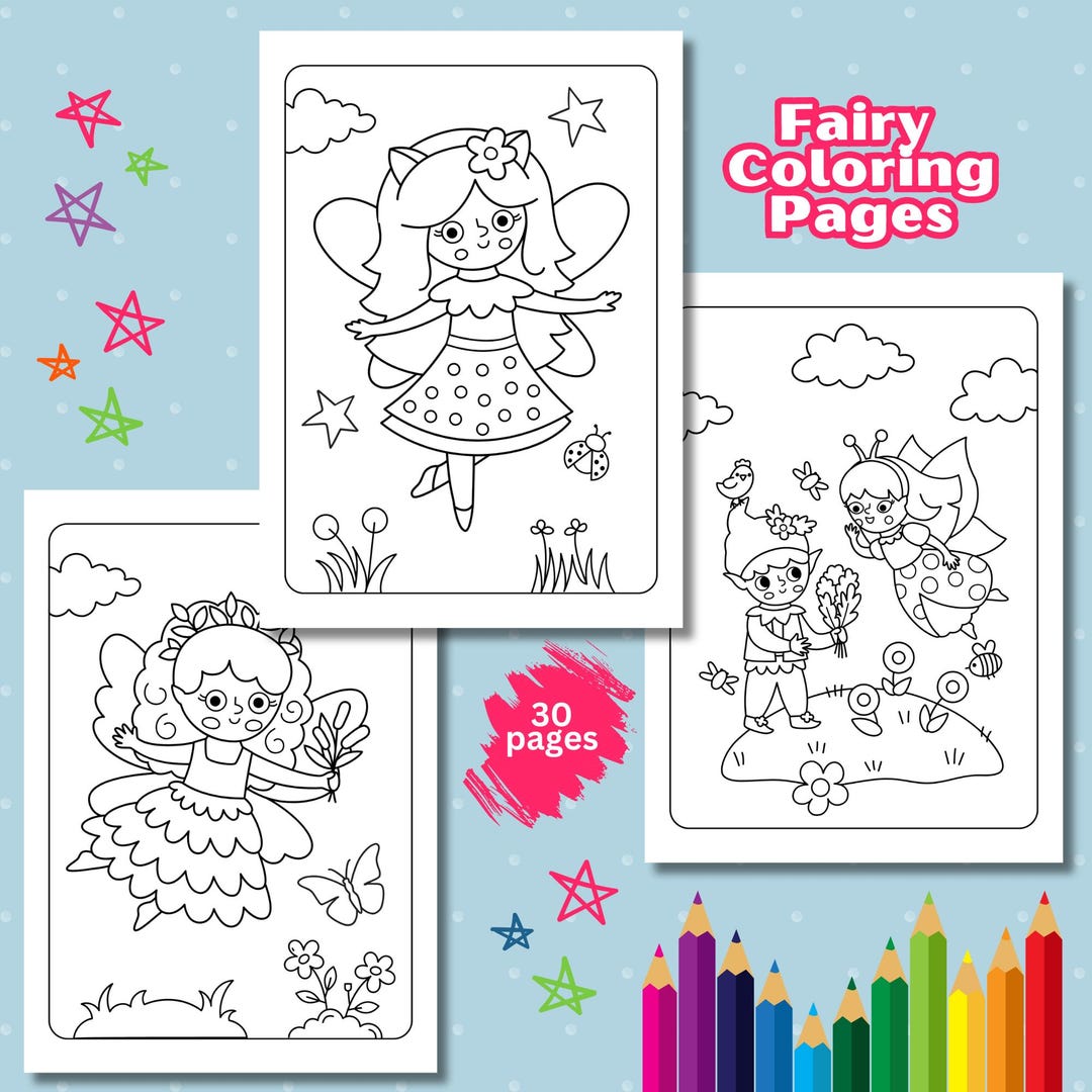 Fairy Coloring Pages for Girls, Fairy Tale Coloring Pages, Fairy ...